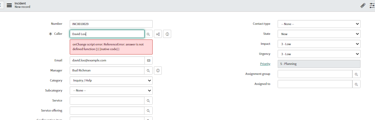 Solved Getting Error OnChange Script Error ReferenceEr