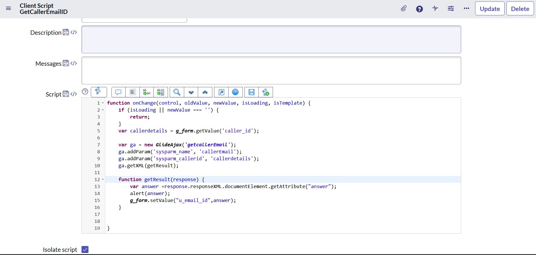 Solved: On Incident form trying to auto populate the email ...