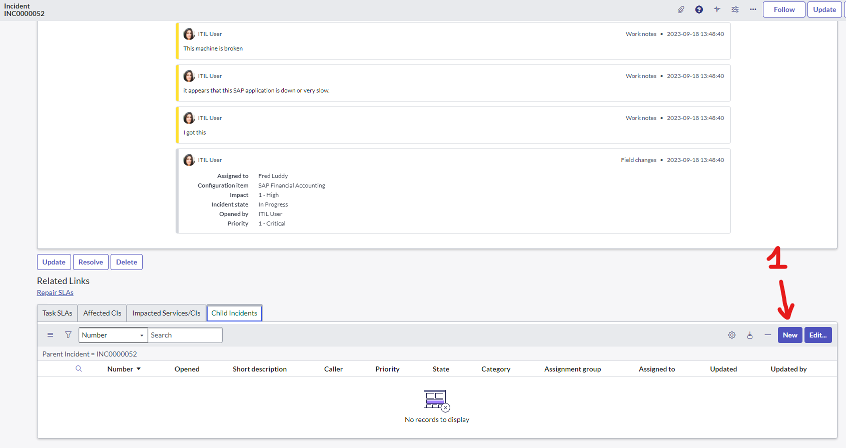 How to create a parent child relation relationship... - ServiceNow ...