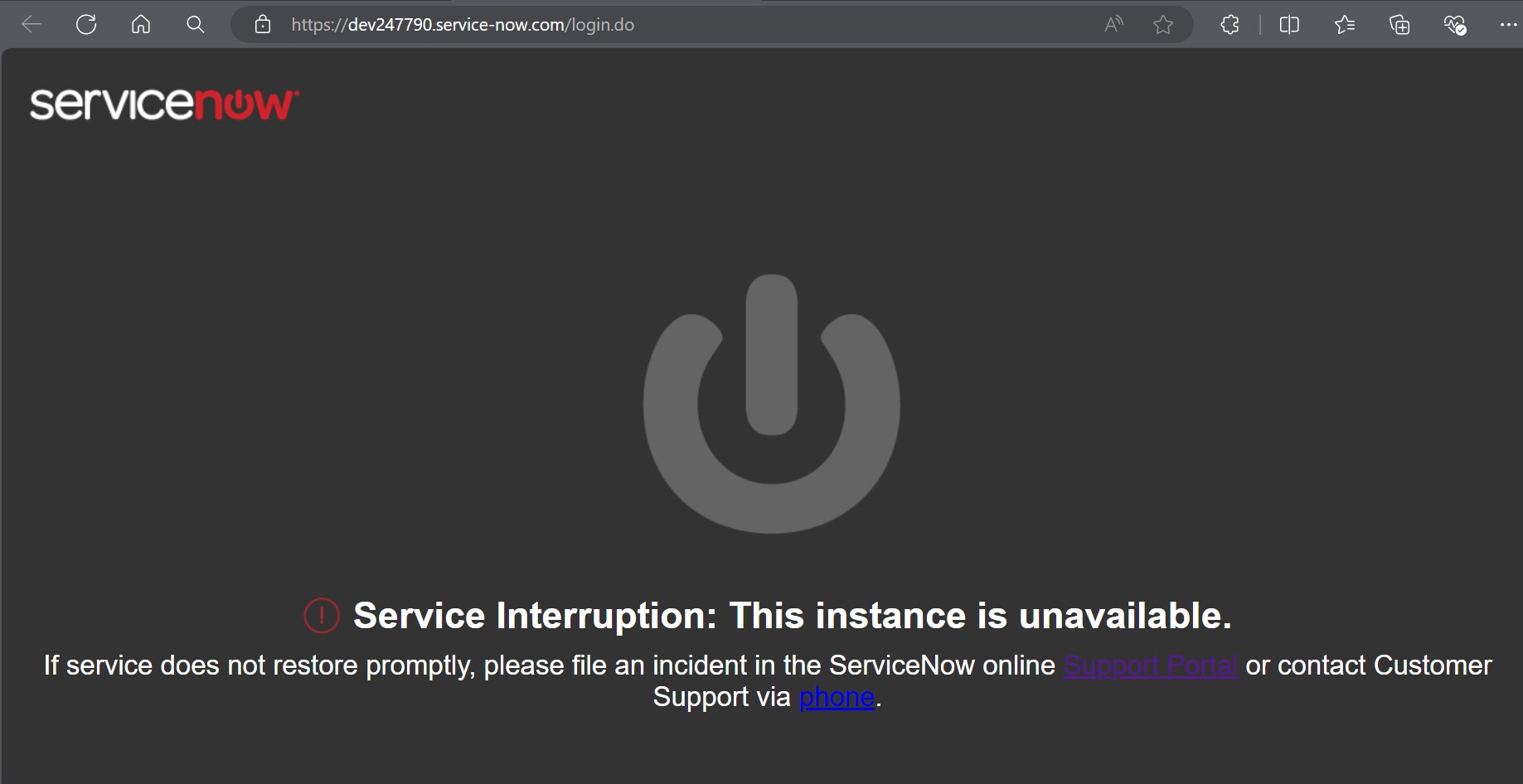 I am unable to use my service now developer(develo... - ServiceNow ...