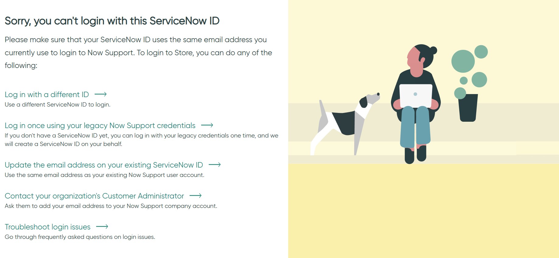 Issue Logging into ServiceNow Store from Developer... - ServiceNow ...