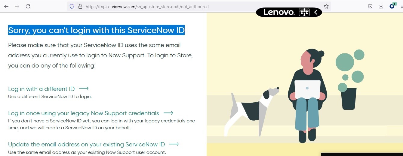 Sorry, you can't login with this ServiceNow ID - l... - ServiceNow ...