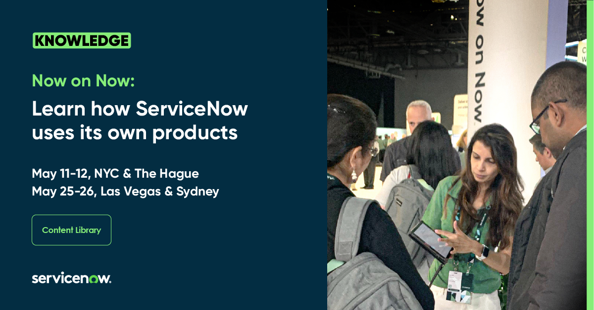 Now on Now is coming to Knowledge - ServiceNow Community