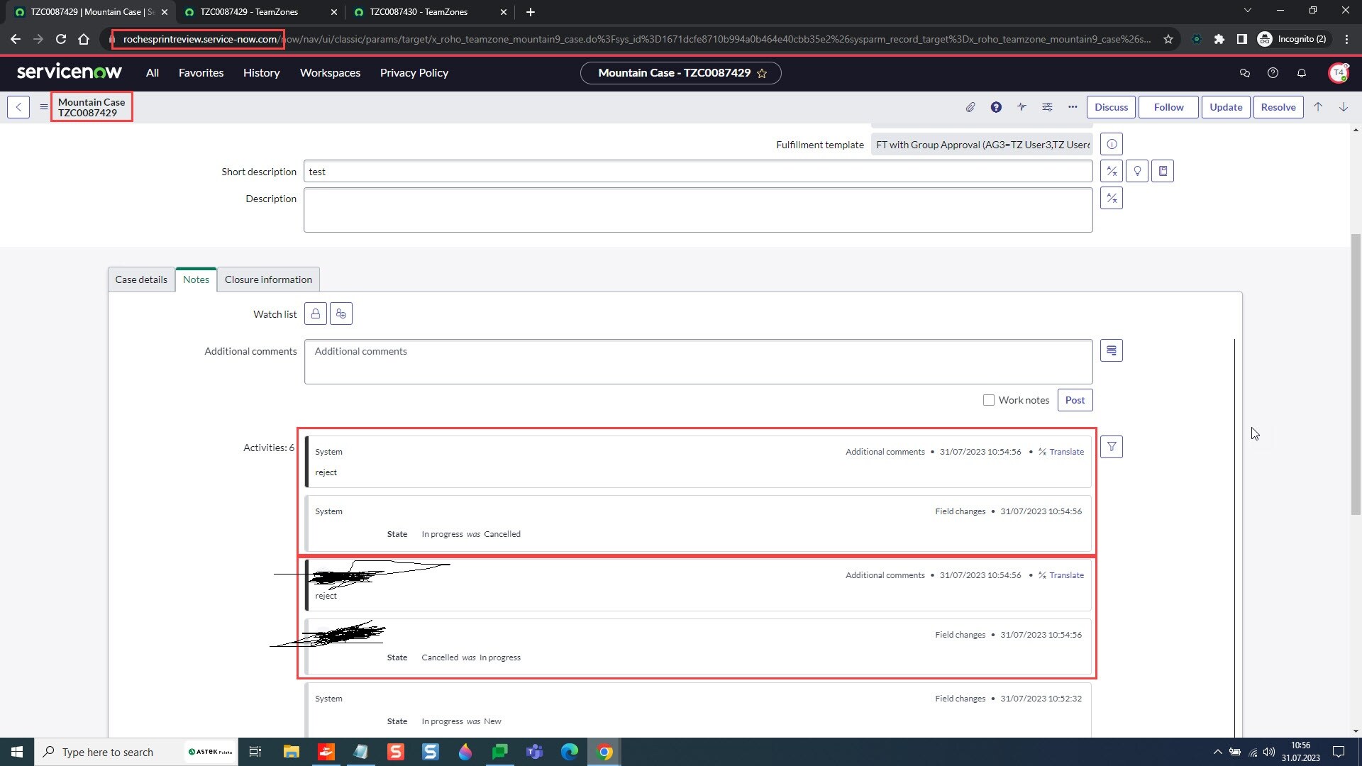 Cases are moved to In Progress automatically by th... - ServiceNow ...