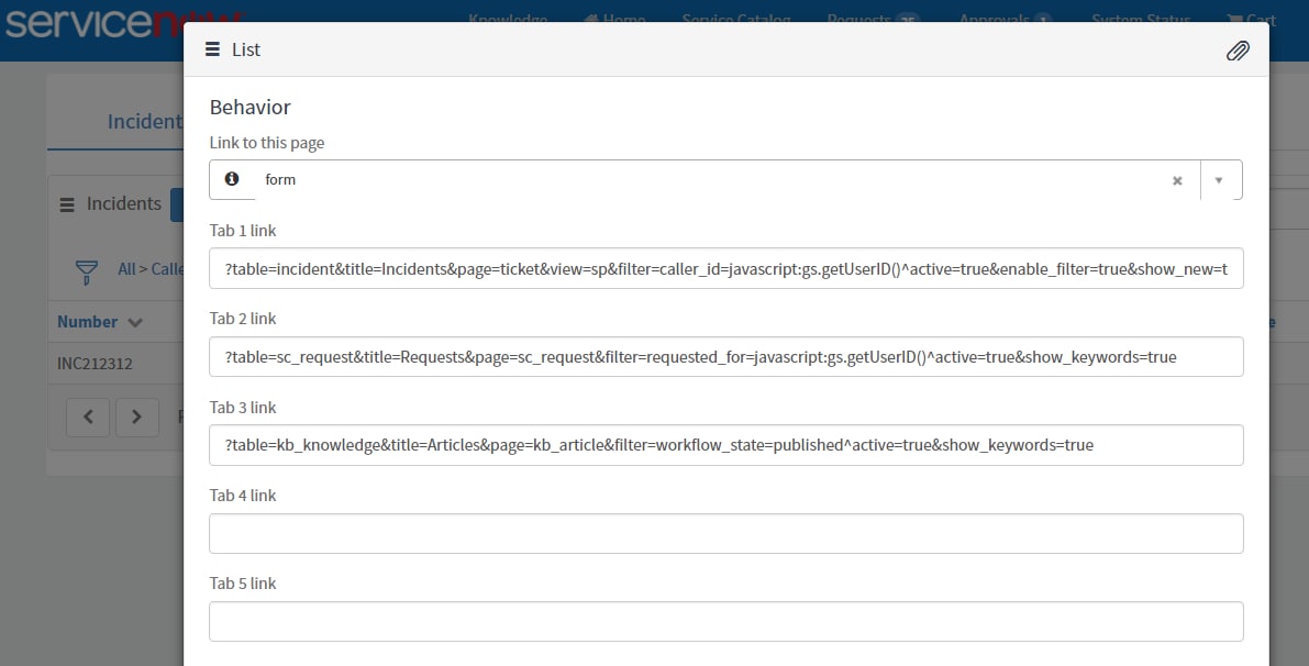Service Portal - Tabbed List Widget ( Hi Portal - ... - ServiceNow ...