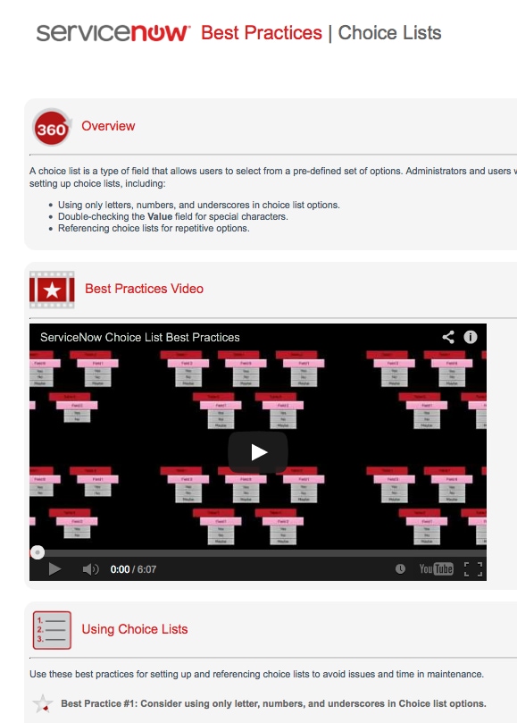 Practice Makes Perfect: Choice Lists Best Practice... - ServiceNow Community