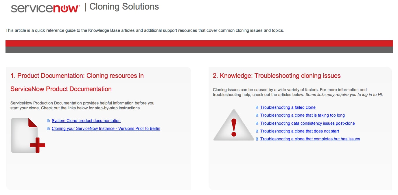 Ready for our all-new, one-stop shopping cloning p... - ServiceNow ...