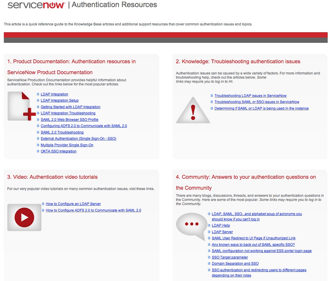 All new Authentication resource page - ServiceNow Community