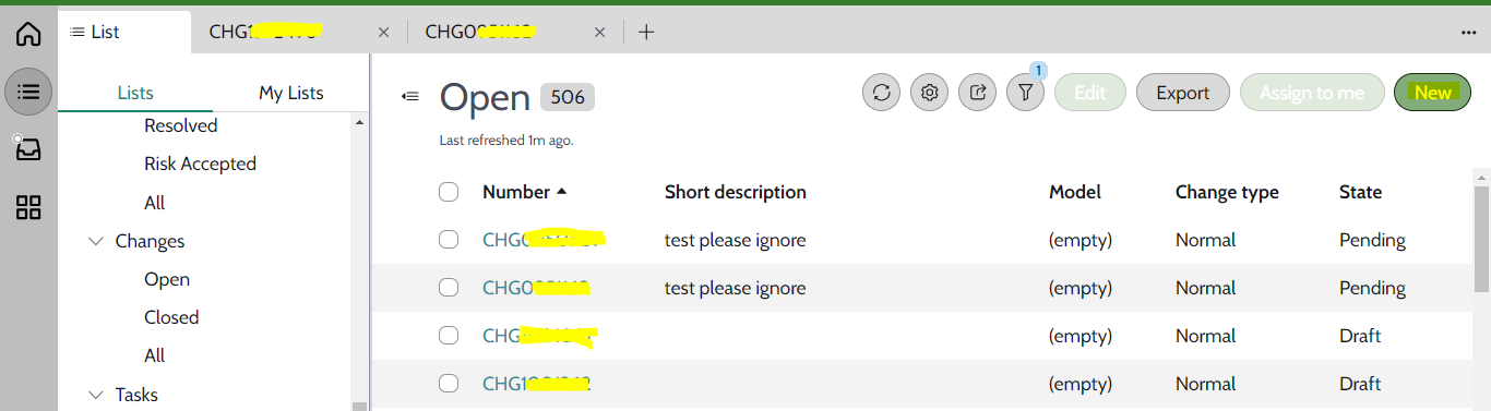 Creation of Change Request in Service Operations W... - ServiceNow ...