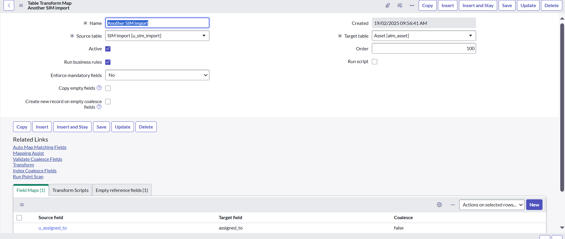 Solved: Data set import based on common field - ServiceNow Community