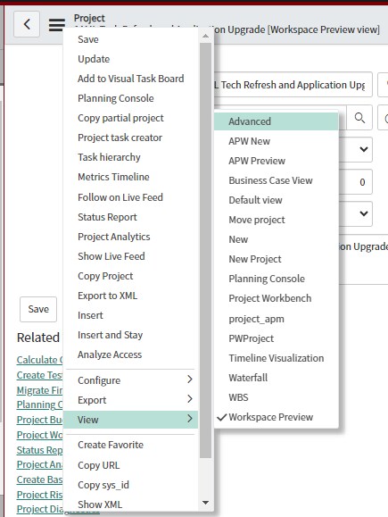 How to configure button in New Project Workspace (... - ServiceNow ...