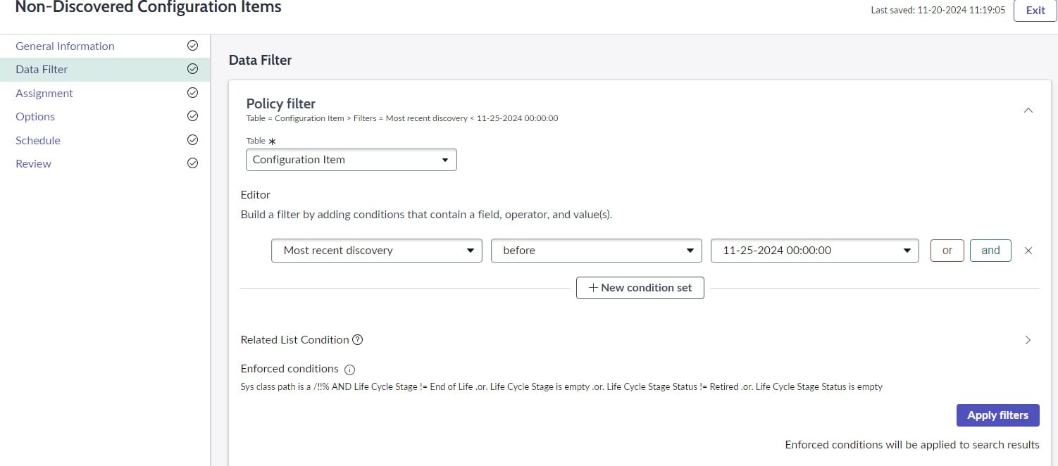 CMDB Lifecycle Policy Issue - ServiceNow Community