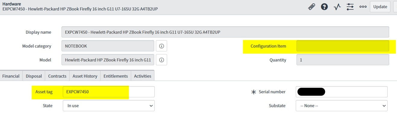 Asset Tags with Empty Configuration Items (CIs) - ServiceNow Community