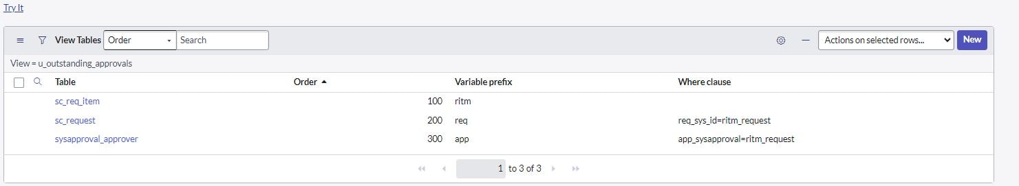 Solved: Database view to see Approvals - ServiceNow Community