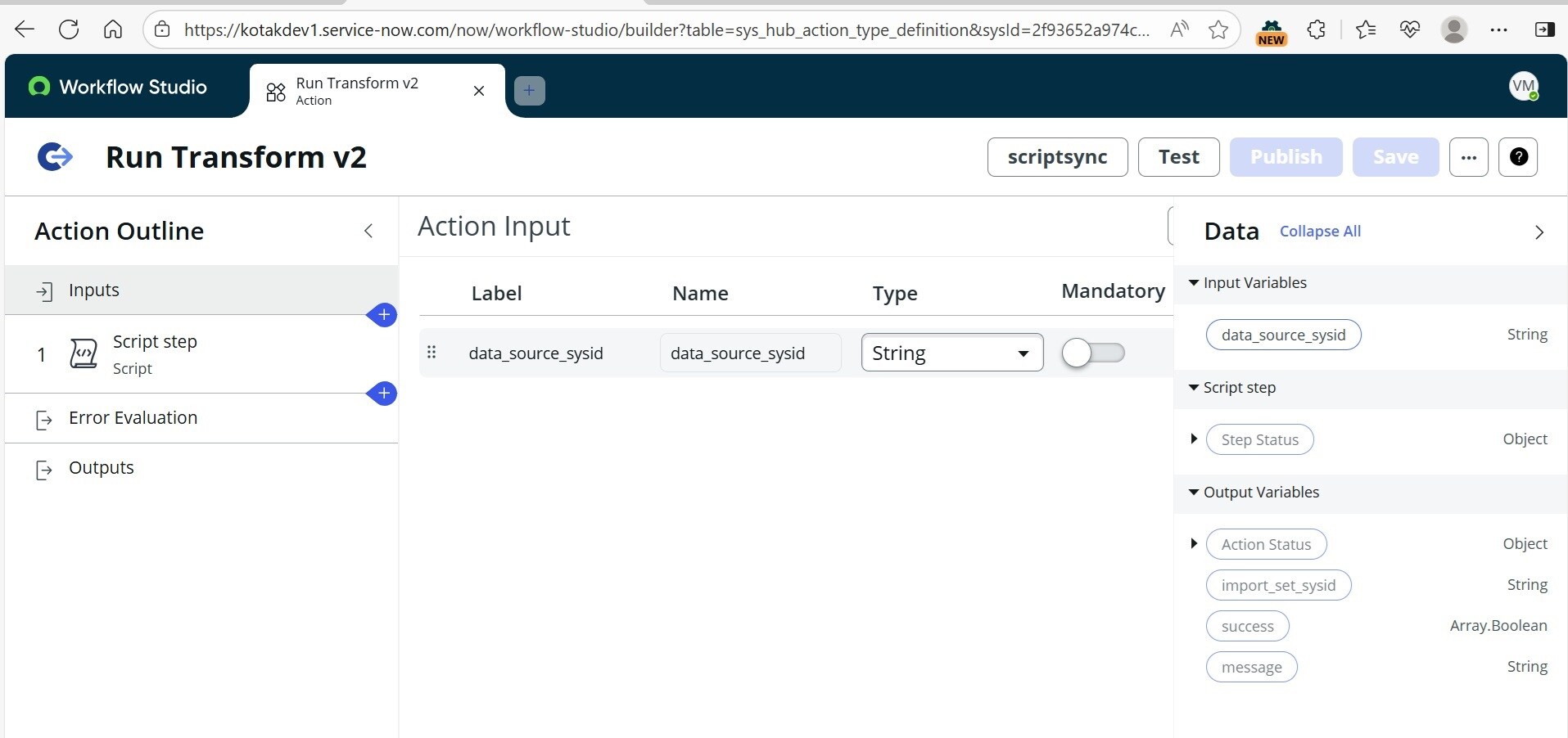 Run transformation/data source from flow designer ... - ServiceNow ...