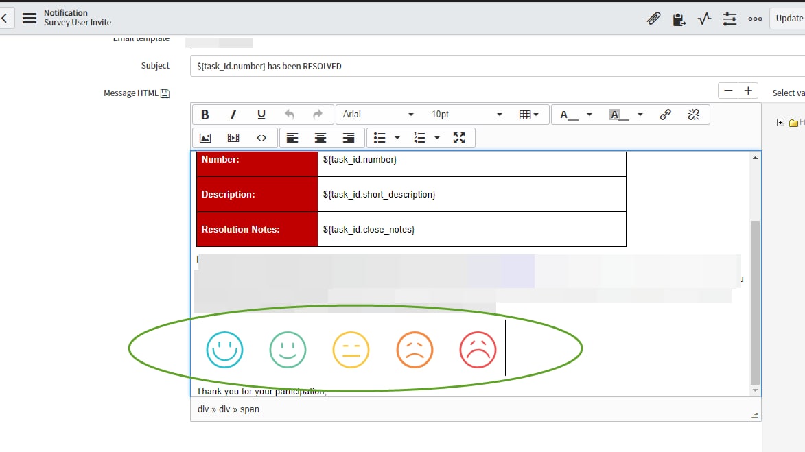 Adding Survey link to Image in Notification - ServiceNow Community
