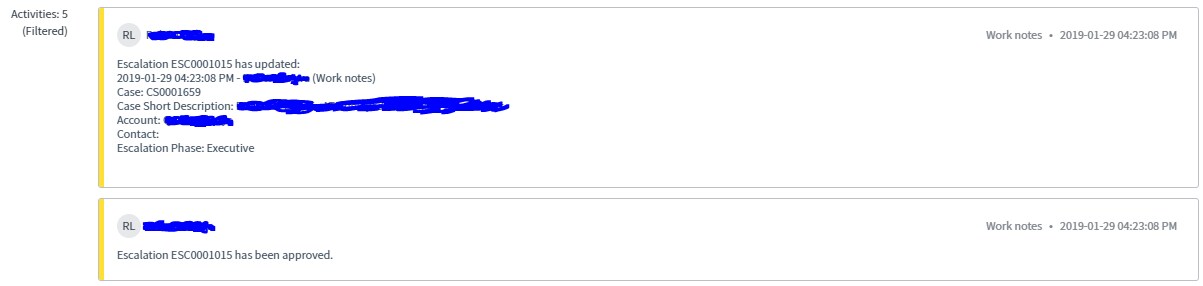 Solved: Edit Escalation Case work notes - ServiceNow Community
