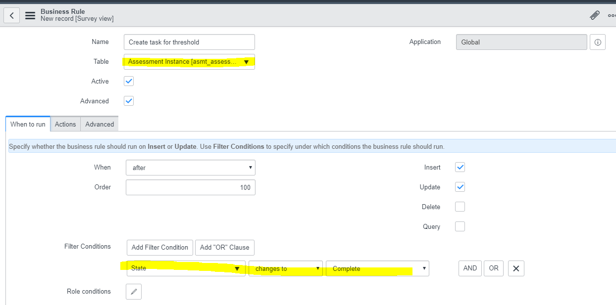 Create a Task/Survey based on survey response - ServiceNow Community