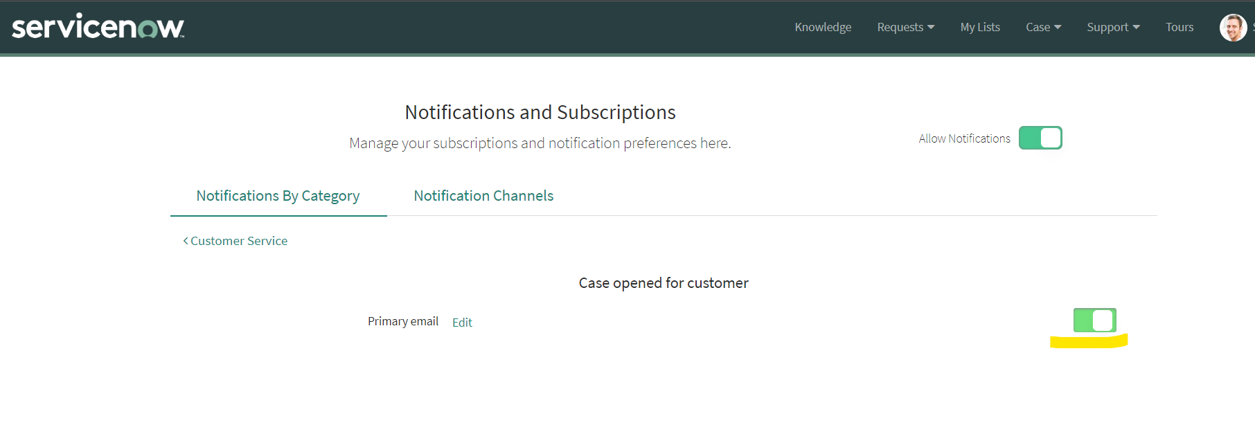 Solved: How to toggle off the Primary Email on Notificatio ...