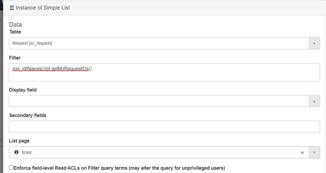 Solved: How to create a simple list widget for my requests - ServiceNow ...