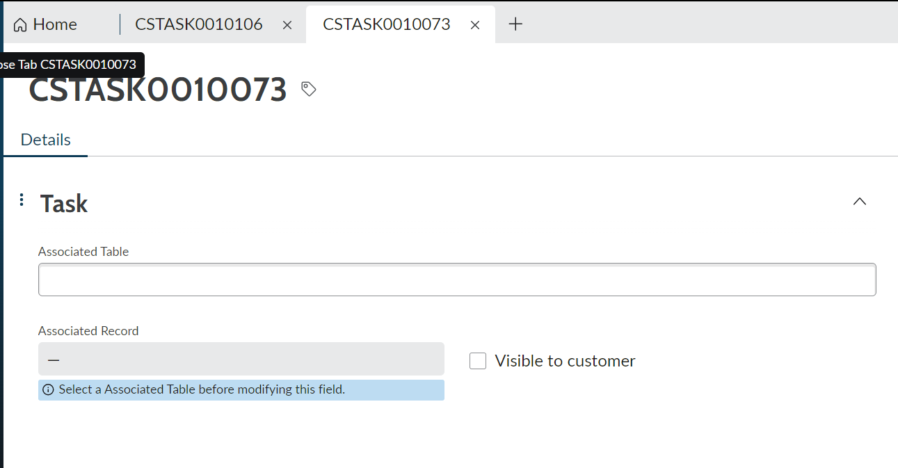 Unable to see Case task info in CSM workspace - ServiceNow Community