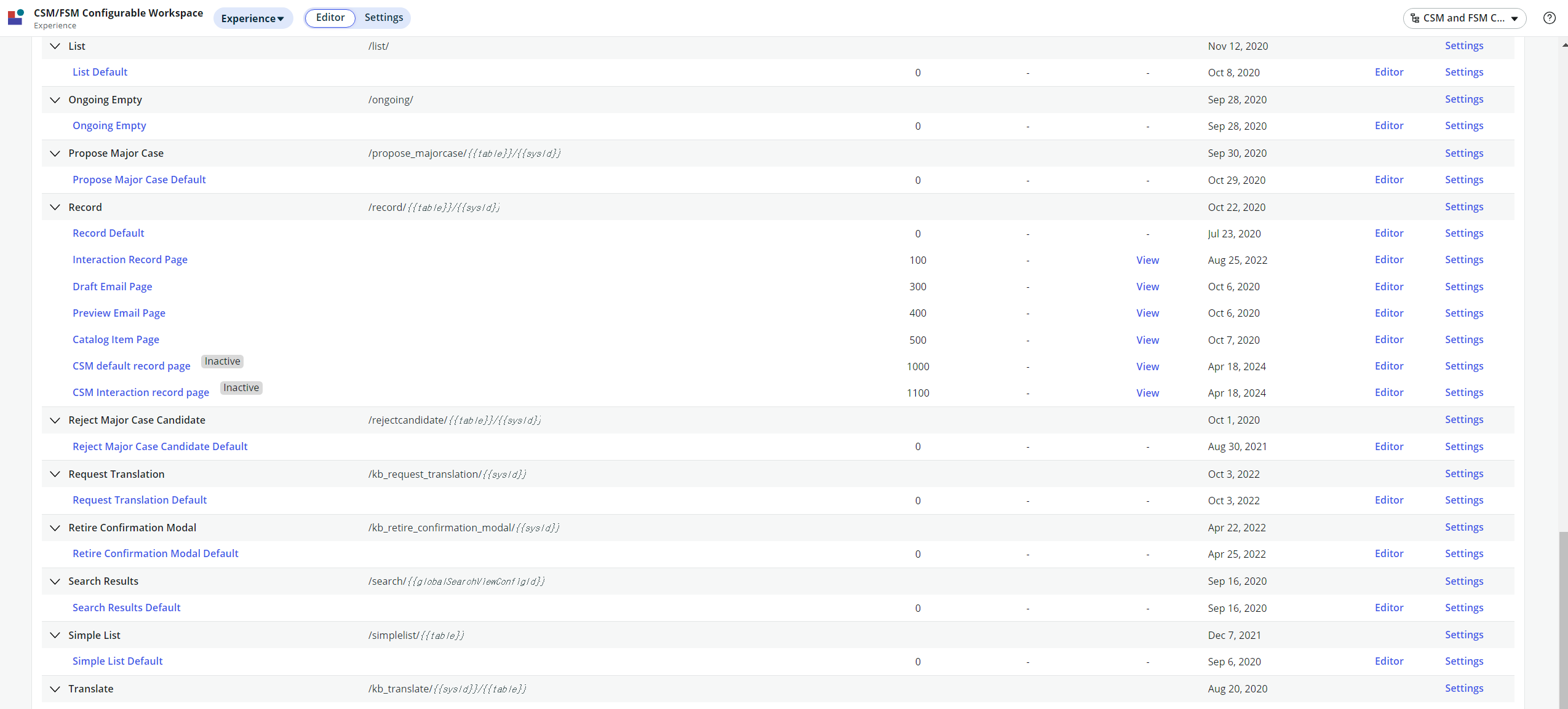 How to set "CSM/FSM Configurable Workspace" as the... - ServiceNow ...