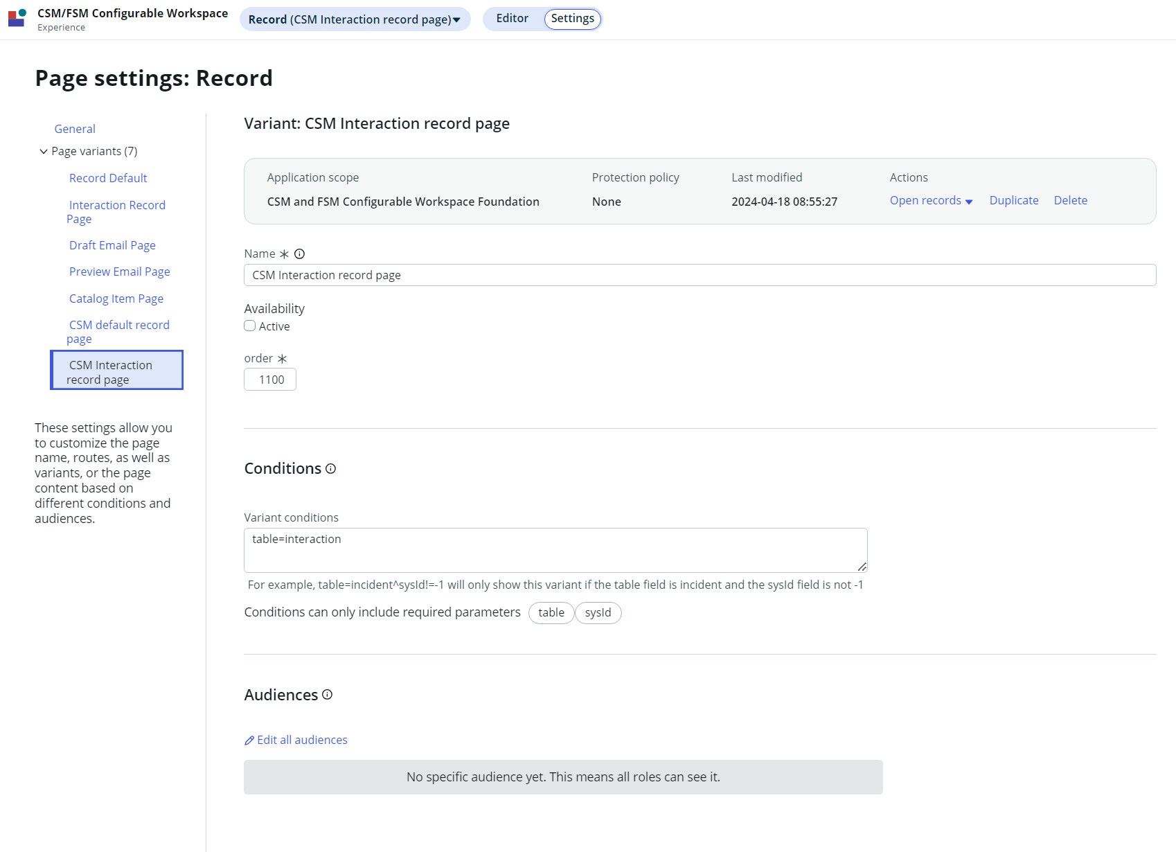 How to set "CSM/FSM Configurable Workspace" as the... - ServiceNow ...