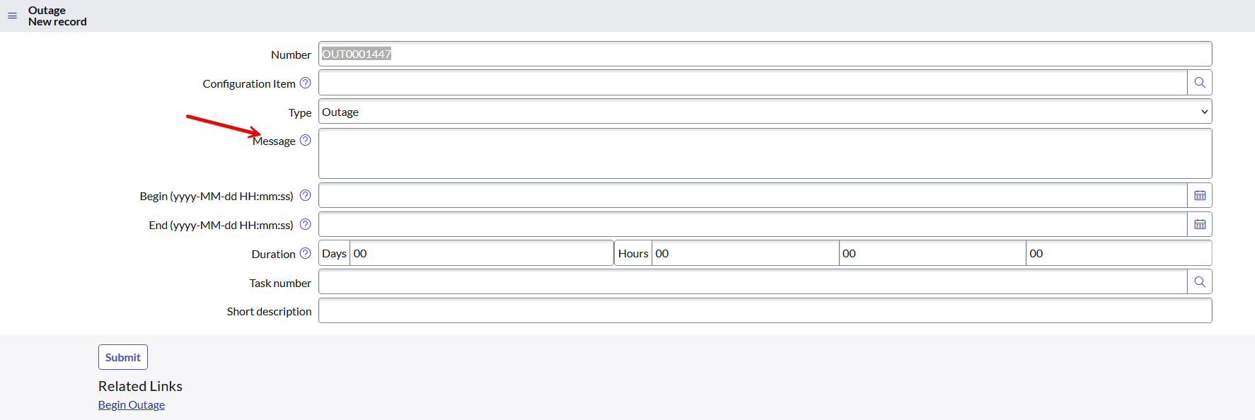 How to show graphics in Outage message section - ServiceNow Community