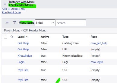 "My Lists" not showing up in csp header. - ServiceNow Community