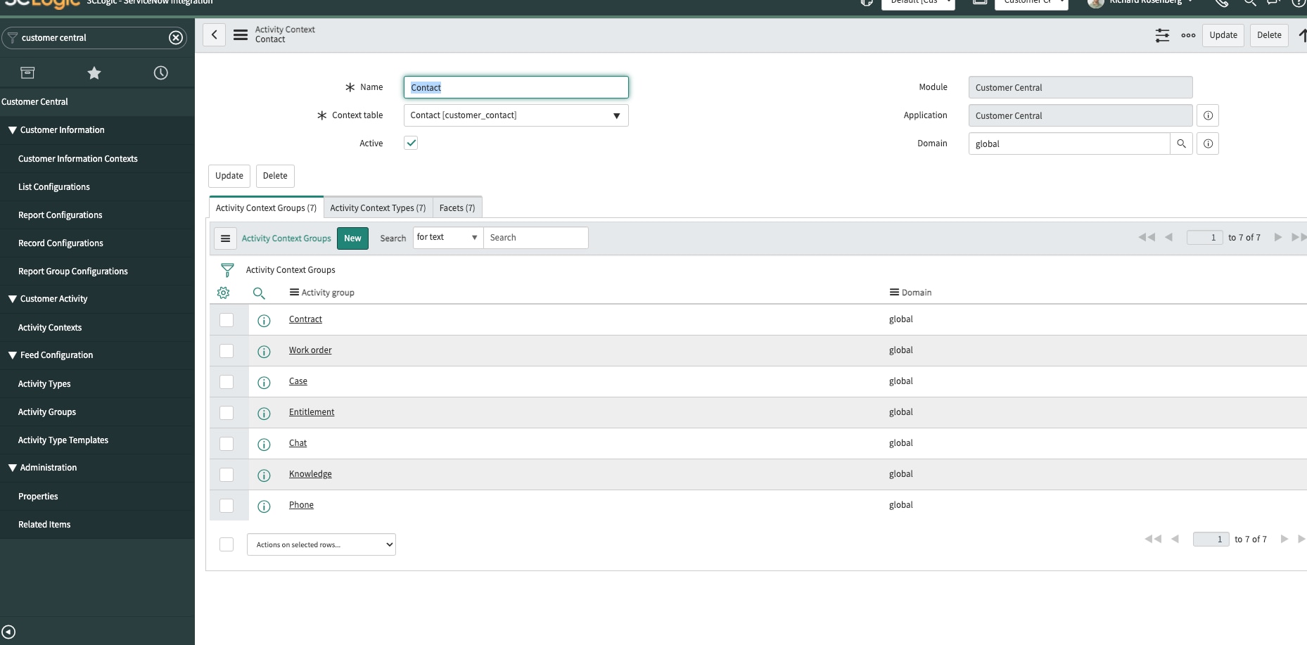 Customer Central issue populating customer activit... - ServiceNow ...