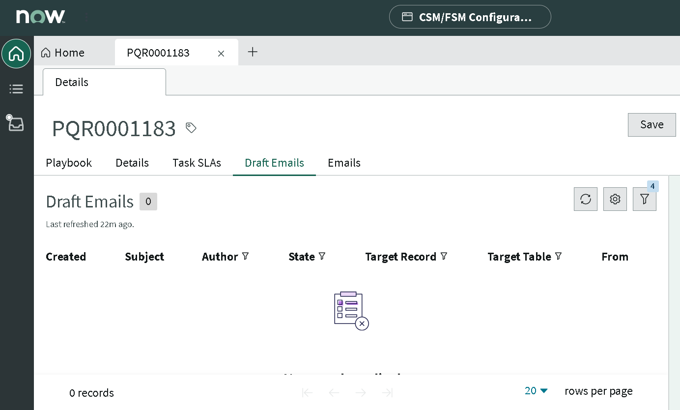 How to modify/configure related list Draft email o... - ServiceNow Community