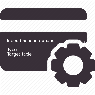 Inbound action with Type and Target Table set to "... - ServiceNow ...