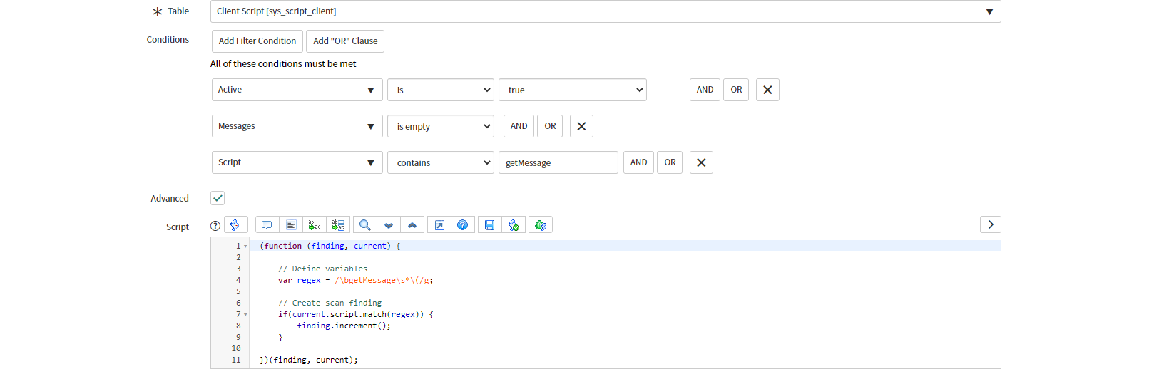 Creating your own Instance Scan, Scan Checks - ServiceNow Community