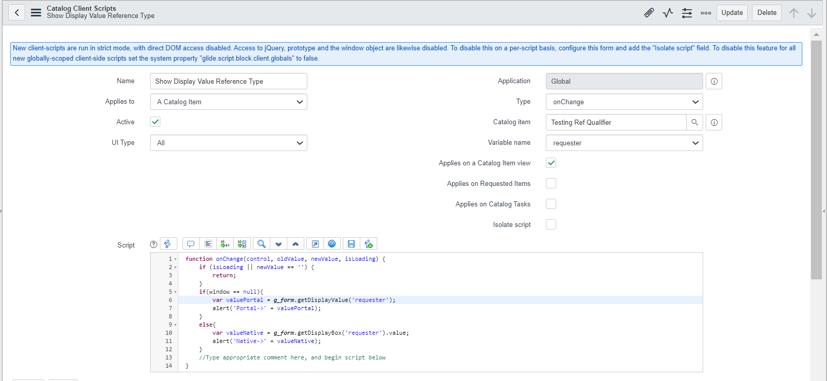 Get Display value of reference variable Service Ca... - ServiceNow Community