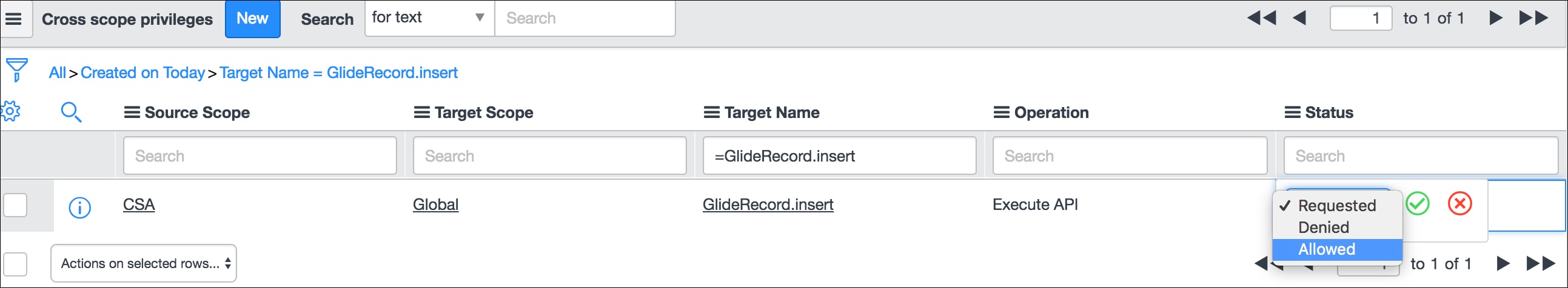 Securing an application using Cross Scope Access, ... - ServiceNow ...