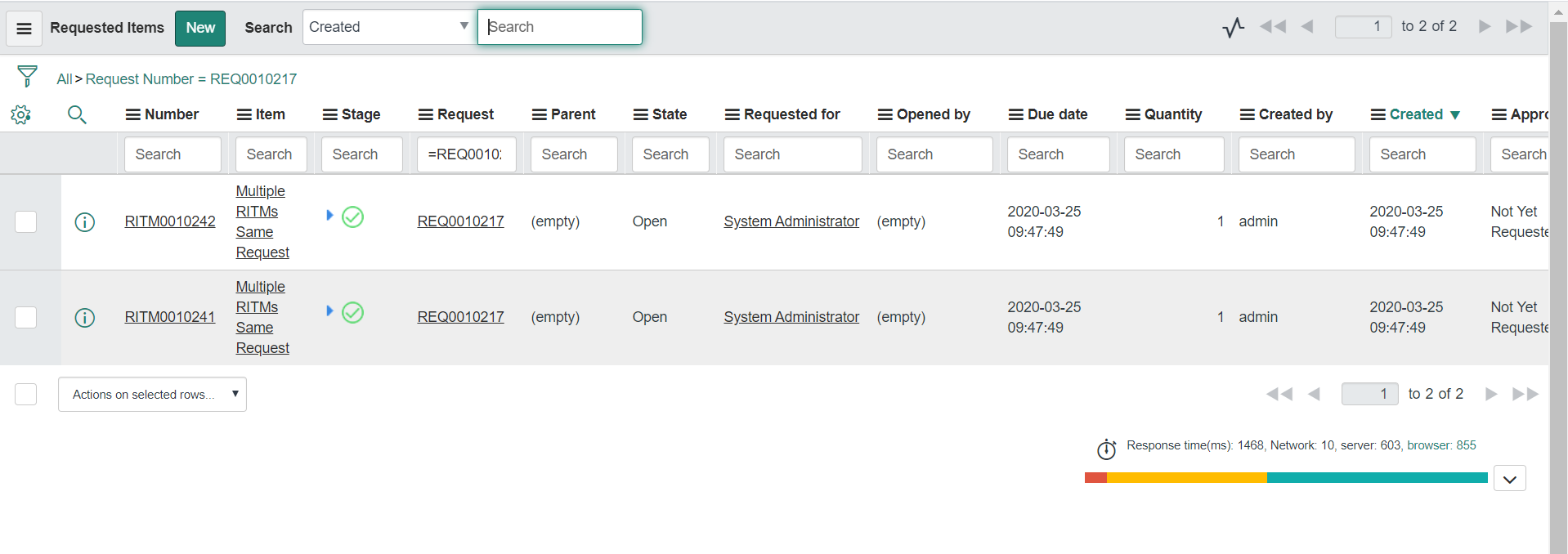 Multiple RITMs in same Request Using CartAPI - ServiceNow Community