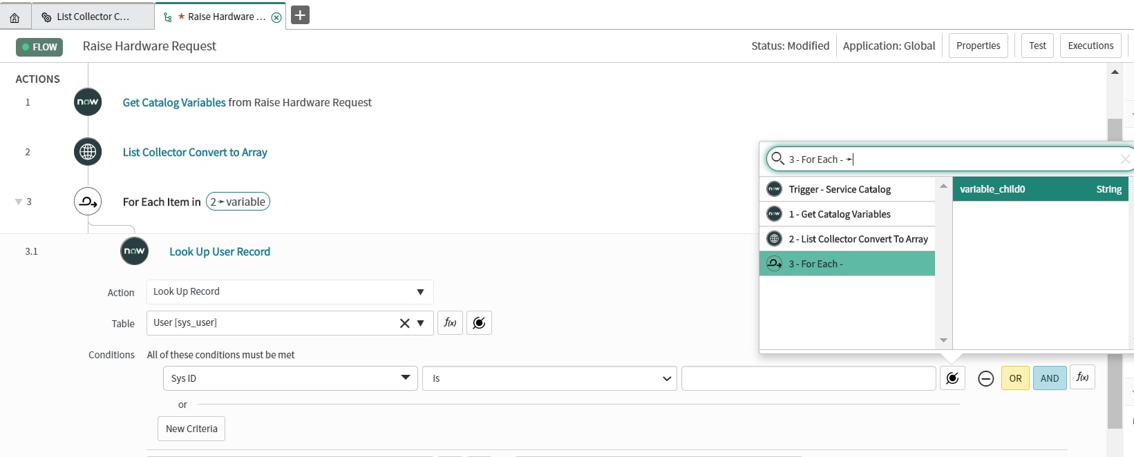 Using list collector in Flow Designer 'For Each lo... - ServiceNow ...