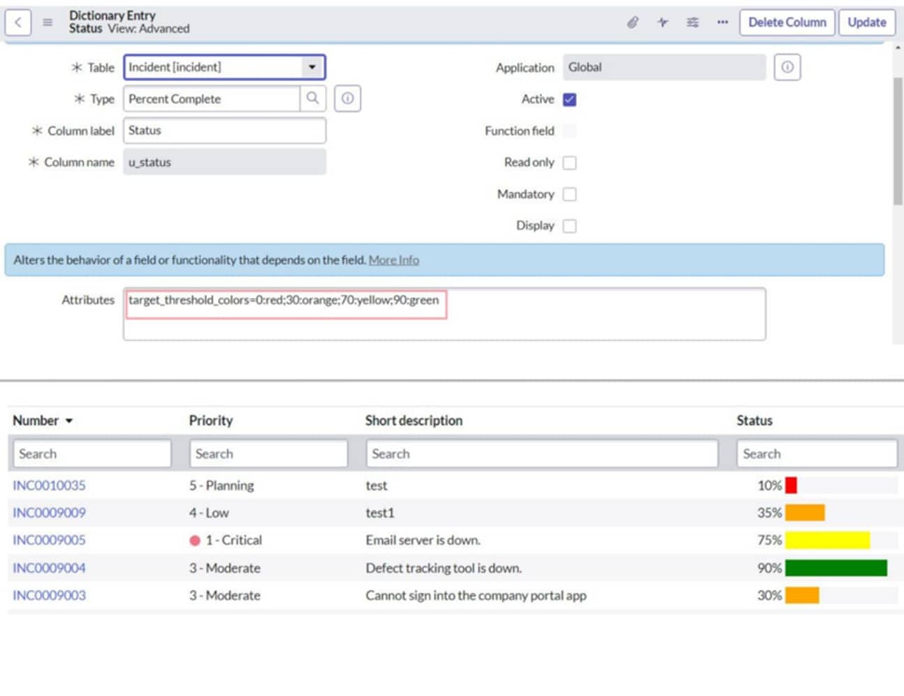 ServiceNow Things to Know 2: Percent complete fiel... - ServiceNow ...