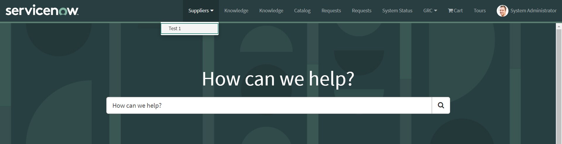 MENU IN SERVICENOW PORTAL - ServiceNow Community
