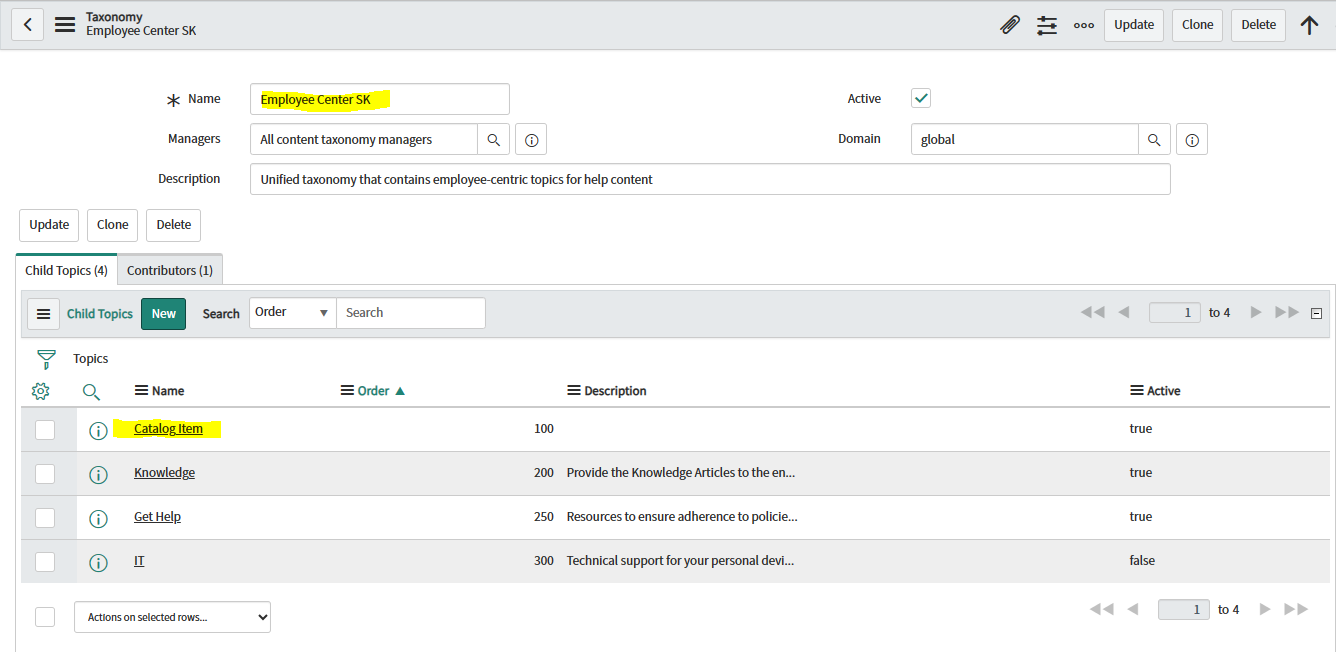 Topics not added to Mega menu in Employee center - ServiceNow Community