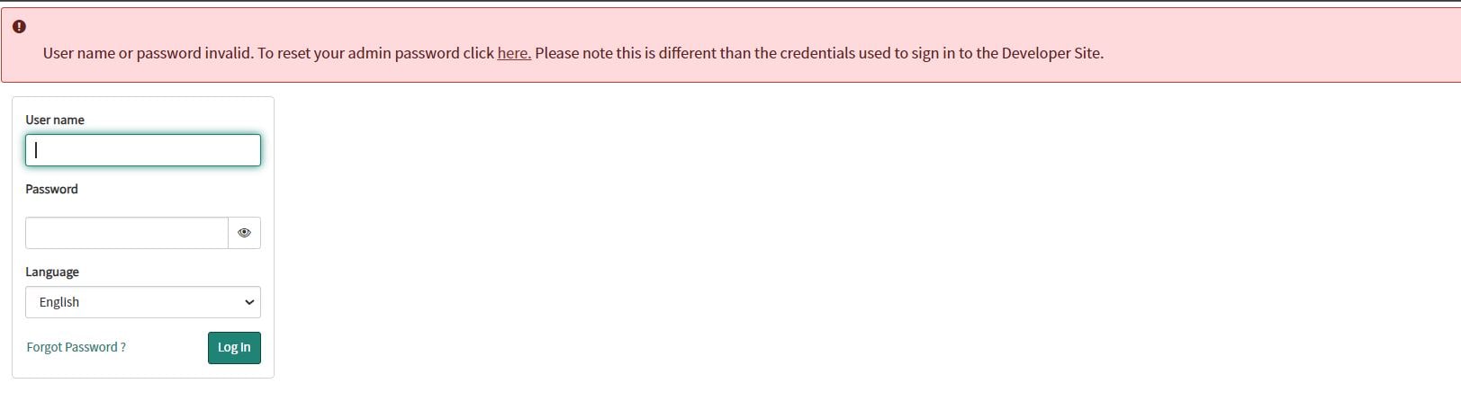 Solved: User name or password invalid. To reset your admin ...