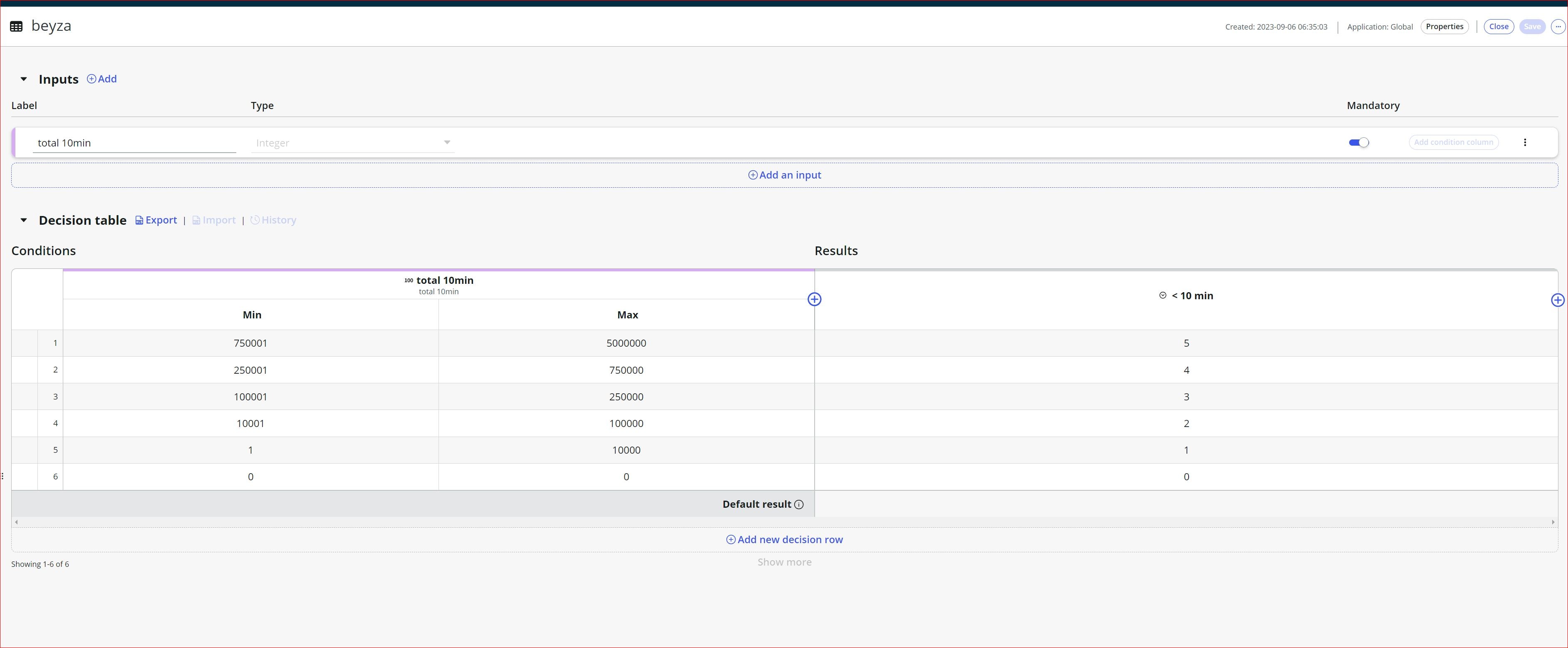 decision table servicenow