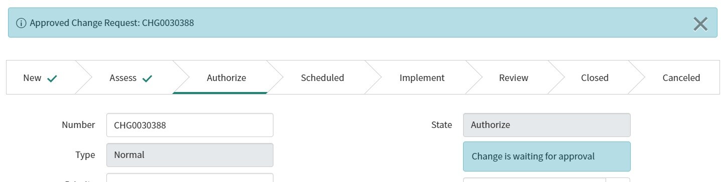 Change Request Stuck in "Waiting for Approval"/ Au... - ServiceNow ...