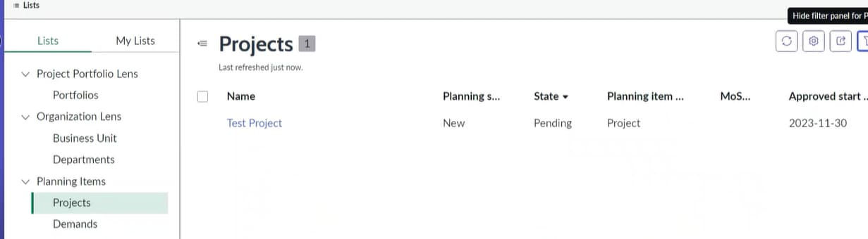 Solved: project portfolio planning workspace - ServiceNow Community