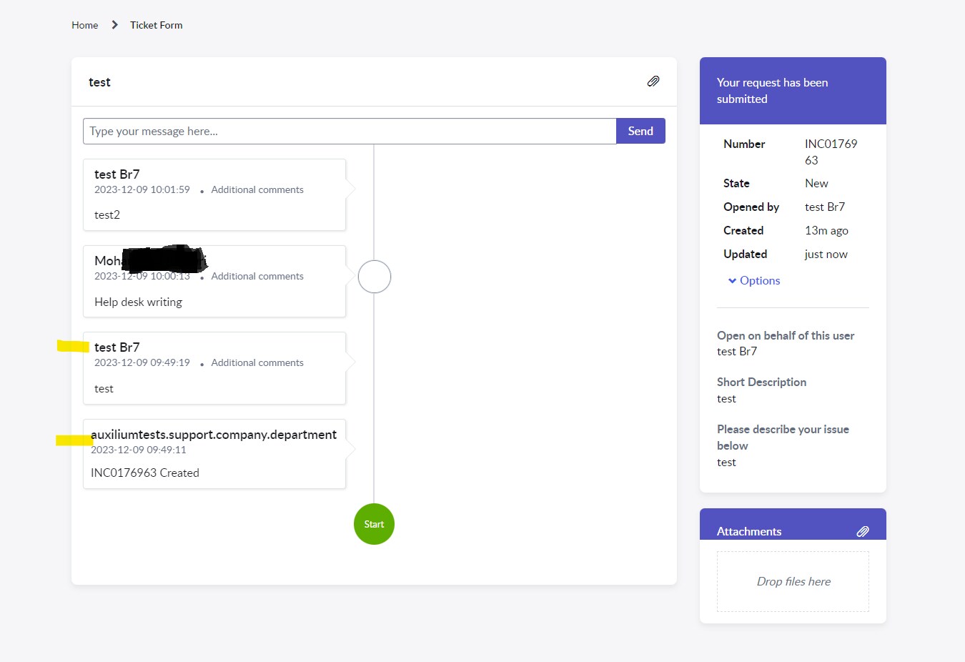 Employee Service Portal's ticket conversation widg... - ServiceNow ...