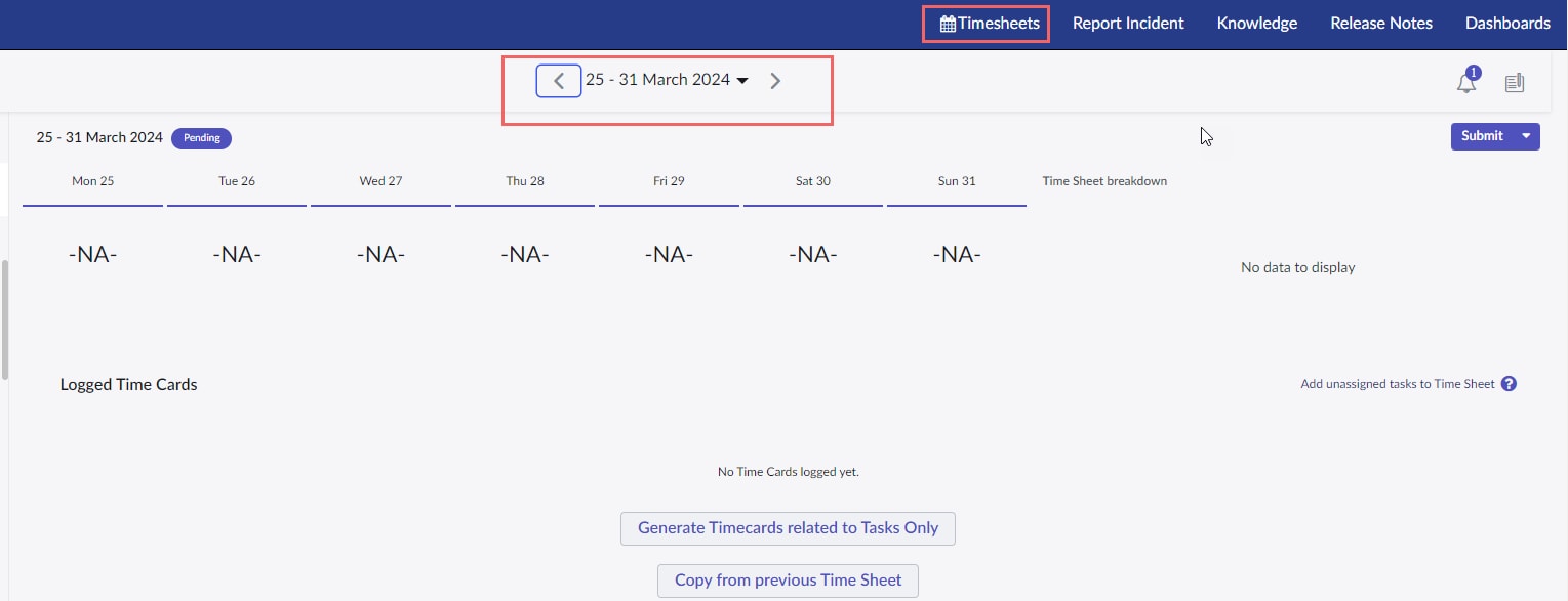 Widget Time Card Portal Header integrated on Emplo... - ServiceNow ...