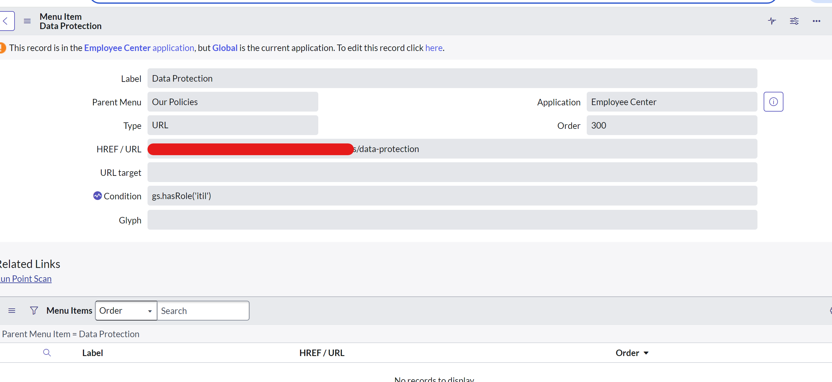 Hide/Show footer links to people based on role in ... - ServiceNow ...