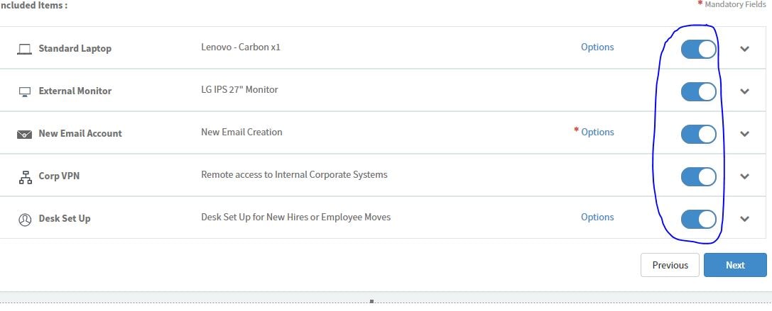How to add a toggle button list in Catalog Item? - ServiceNow Community