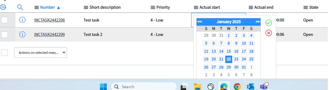 Calendar controls time section is out of browser w... - ServiceNow ...