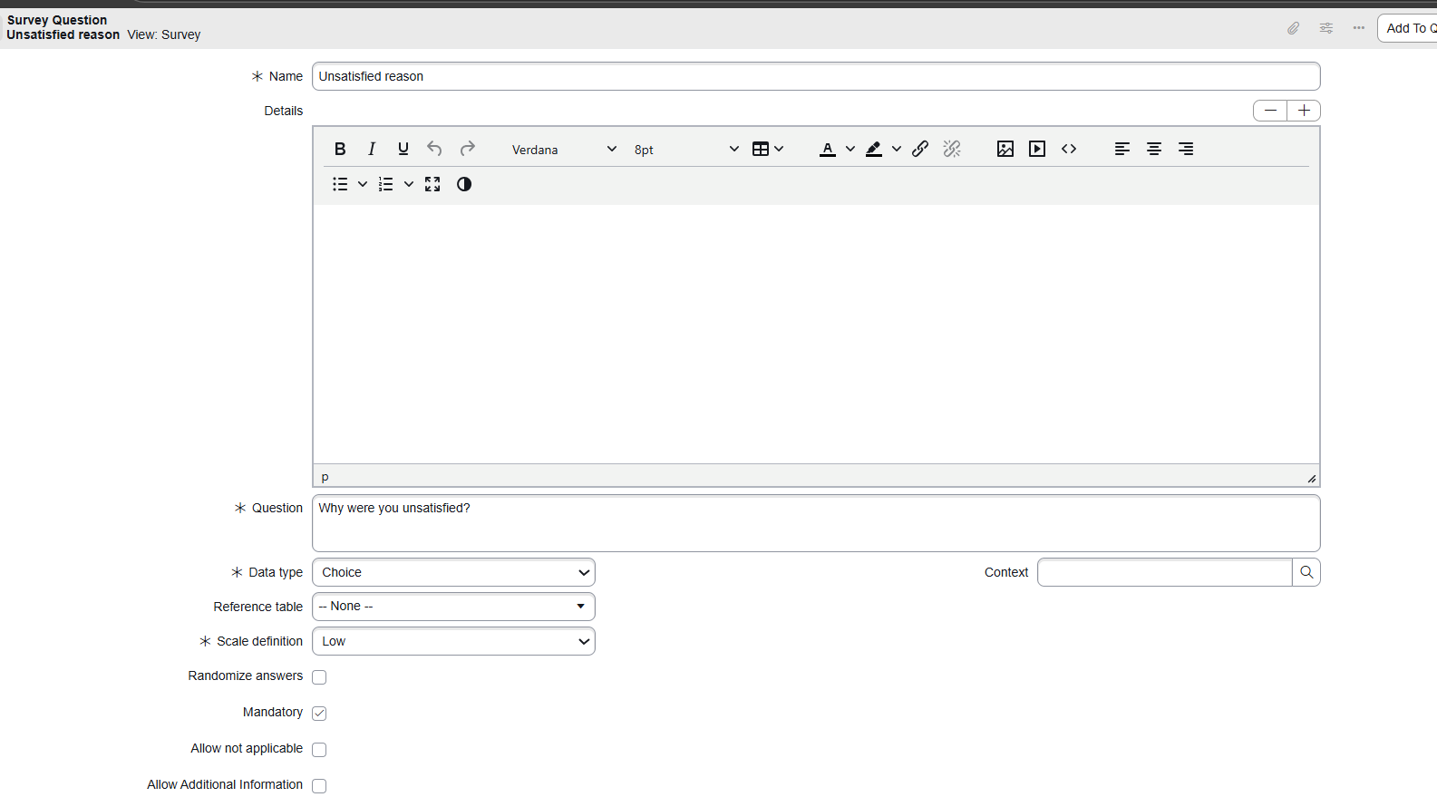 Solved: Reporting on survey responses - ServiceNow Community